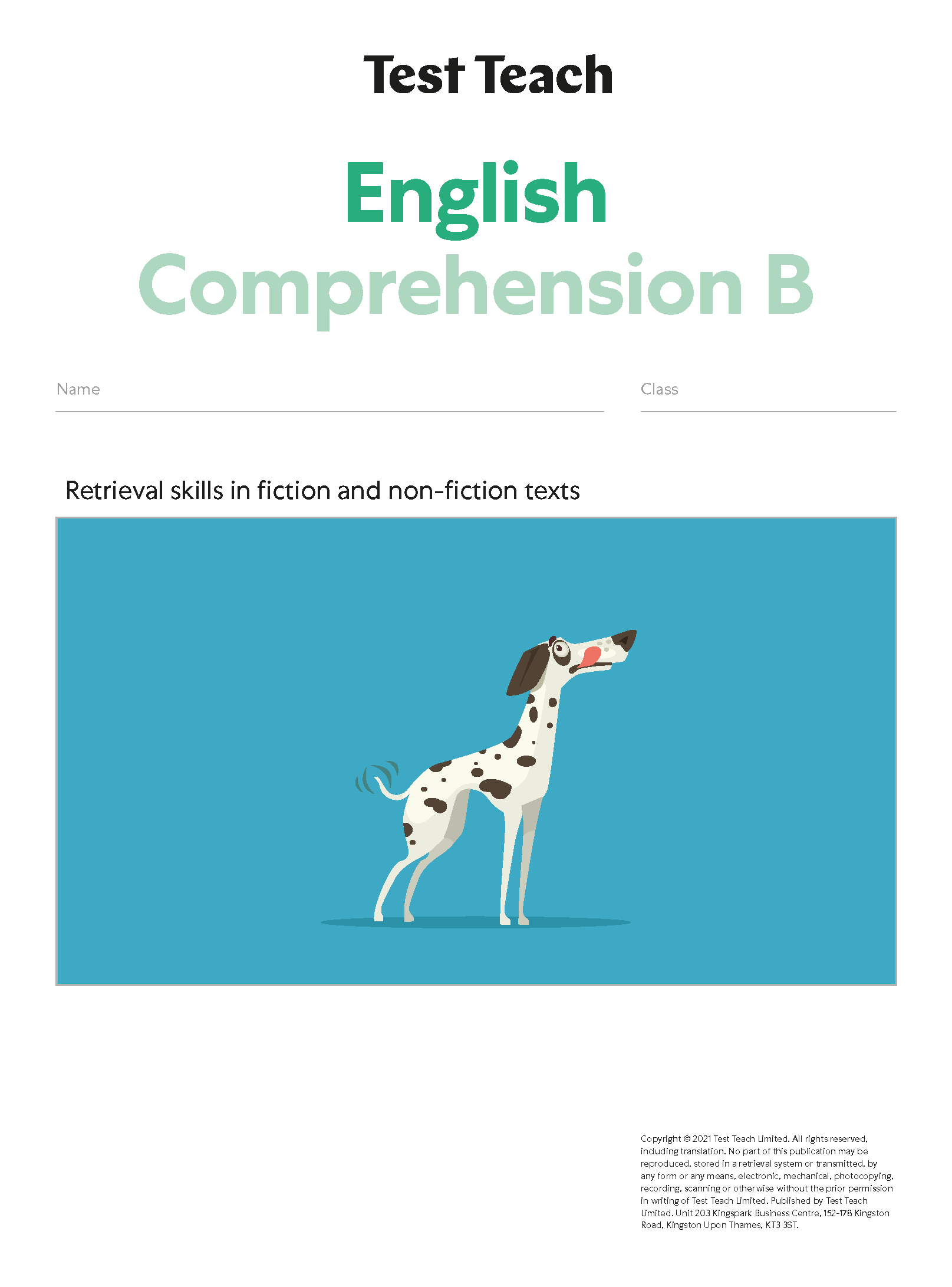 English | Comprehension B - Test Teach