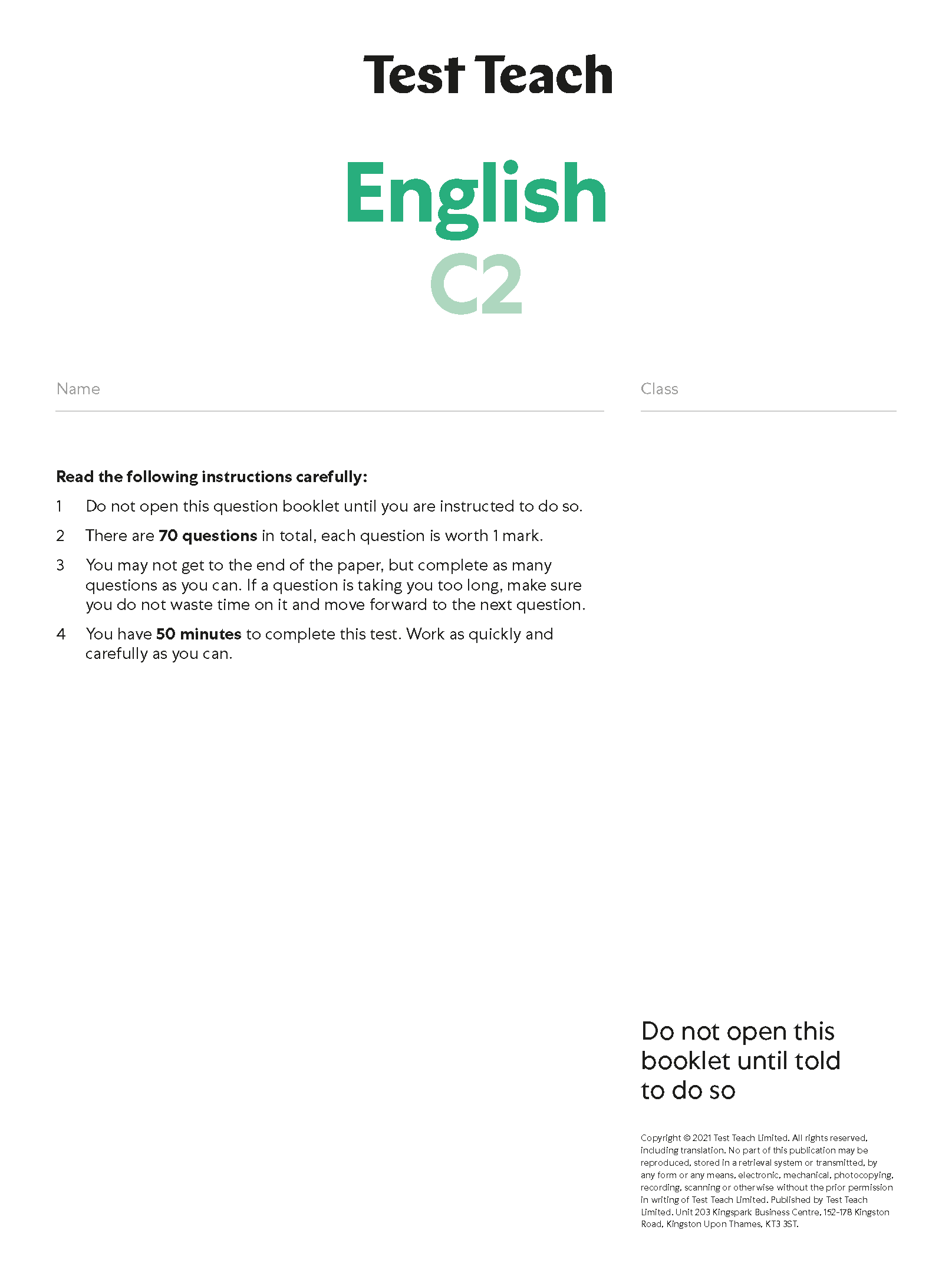 English | C2 - Test Teach