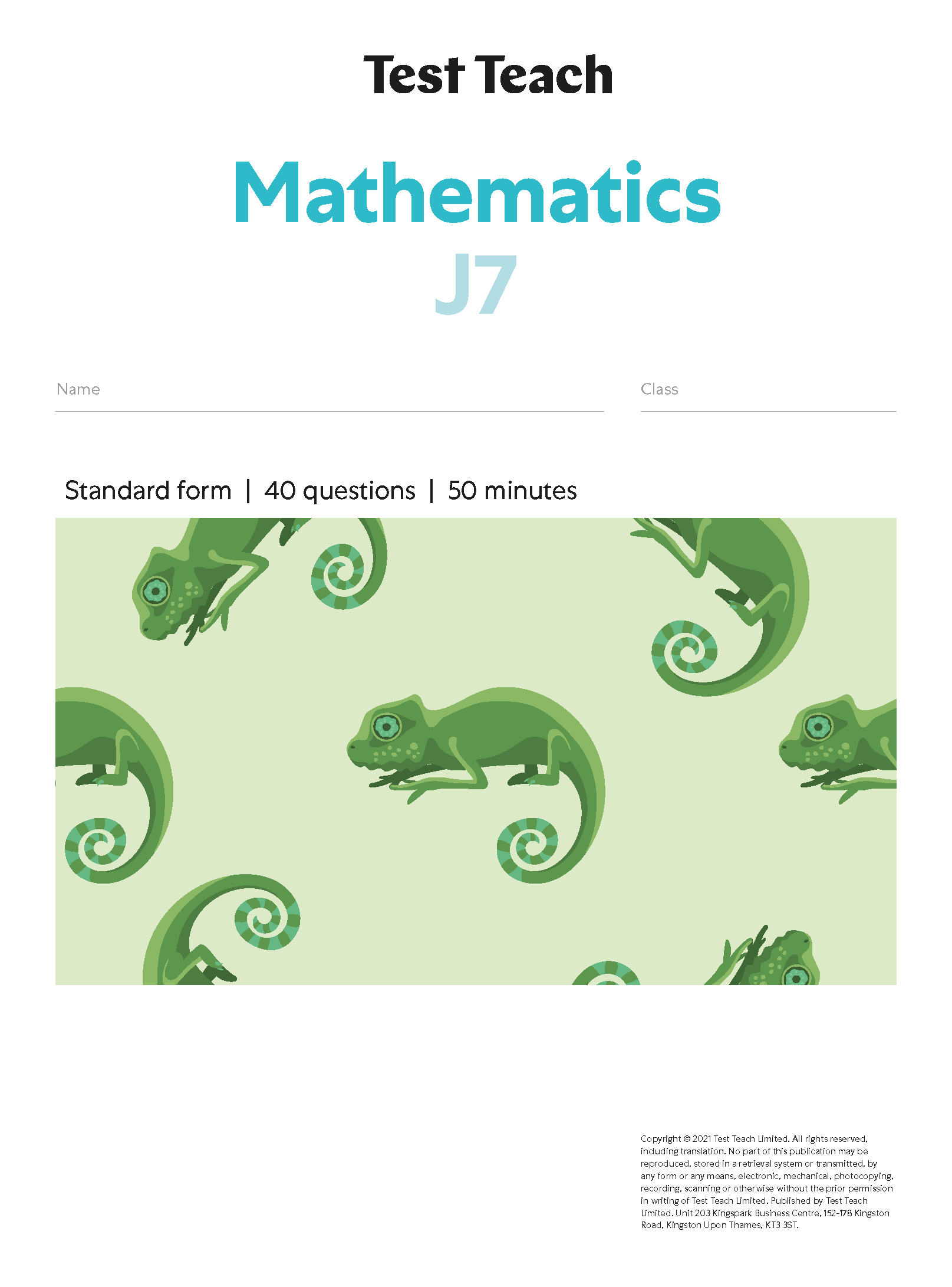 Mathematics | J7 - Test Teach