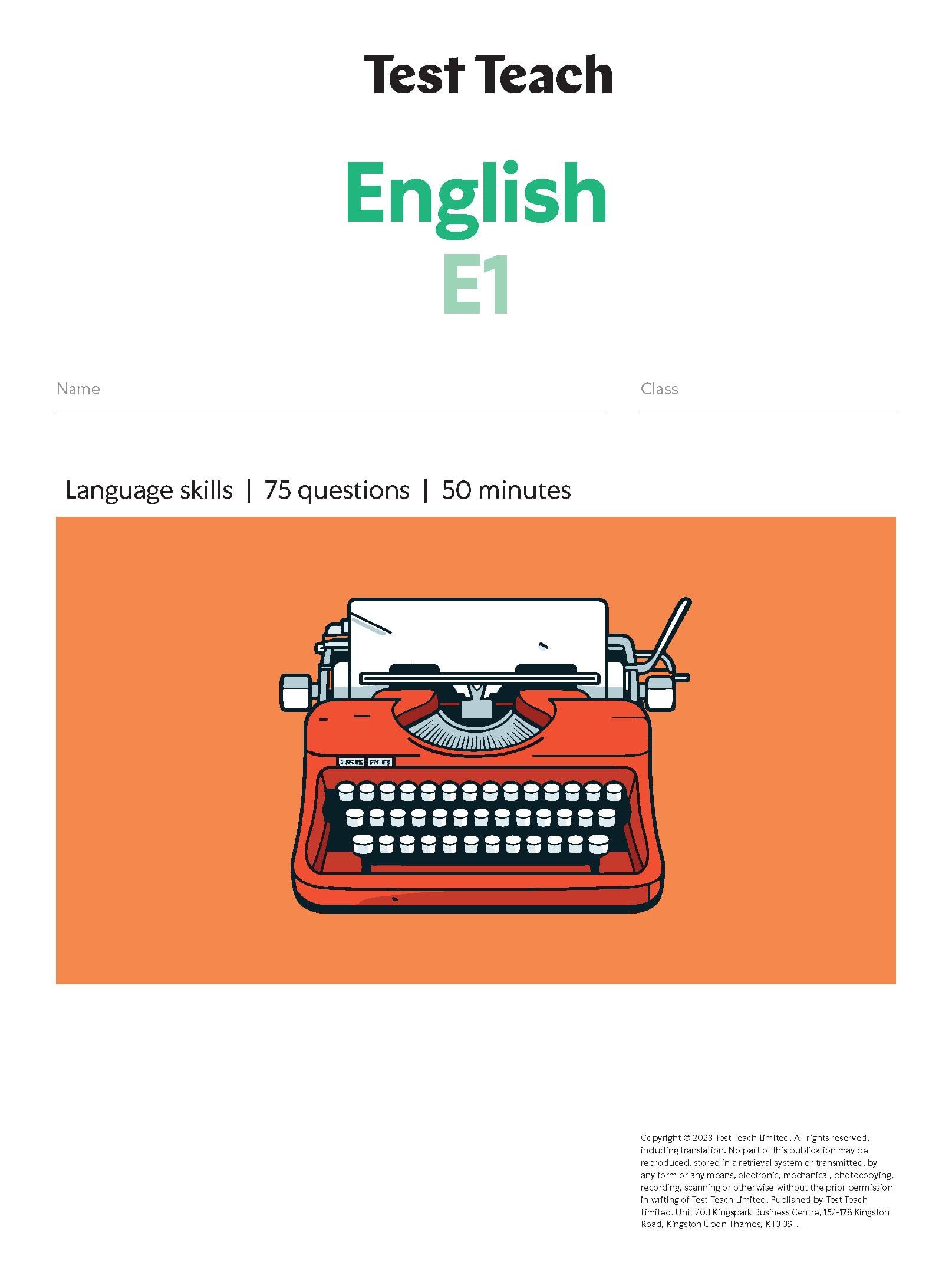 English | E1 - Test Teach