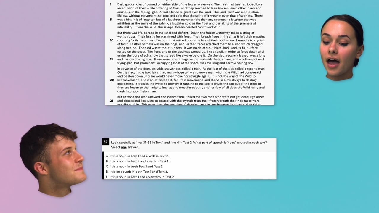 Comparing texts (single-answer) - Test Teach